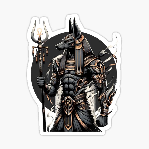 "Mythology Ancient Egyptian God Anubis " Sticker for Sale by ...