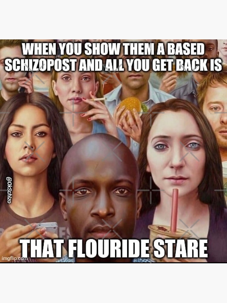 "fluoride stare " Sticker for Sale by mintgardener | Redbubble