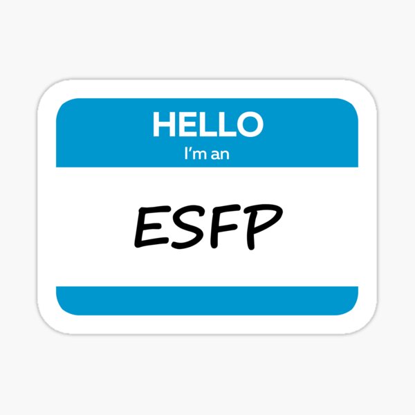 "ESFP Personality Card" Sticker for Sale by LinDraws | Redbubble
