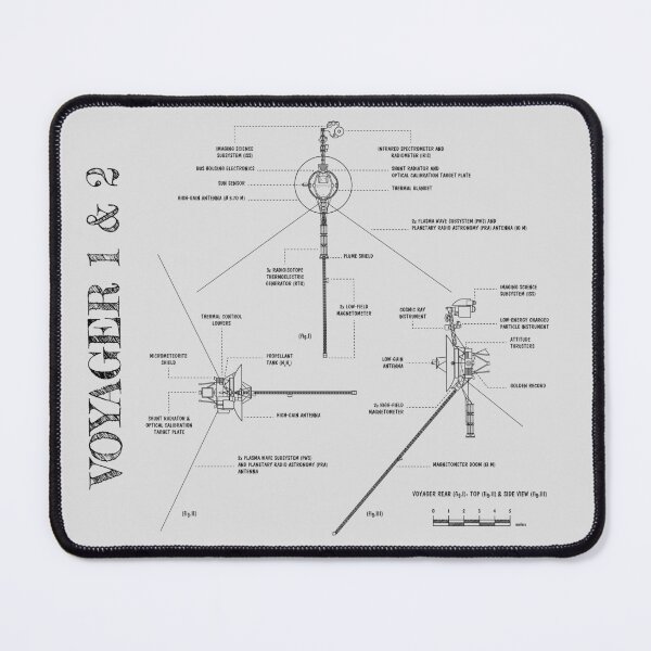 "Voyager. Deep Space Exploration Probes (White Stencil - No Background ...