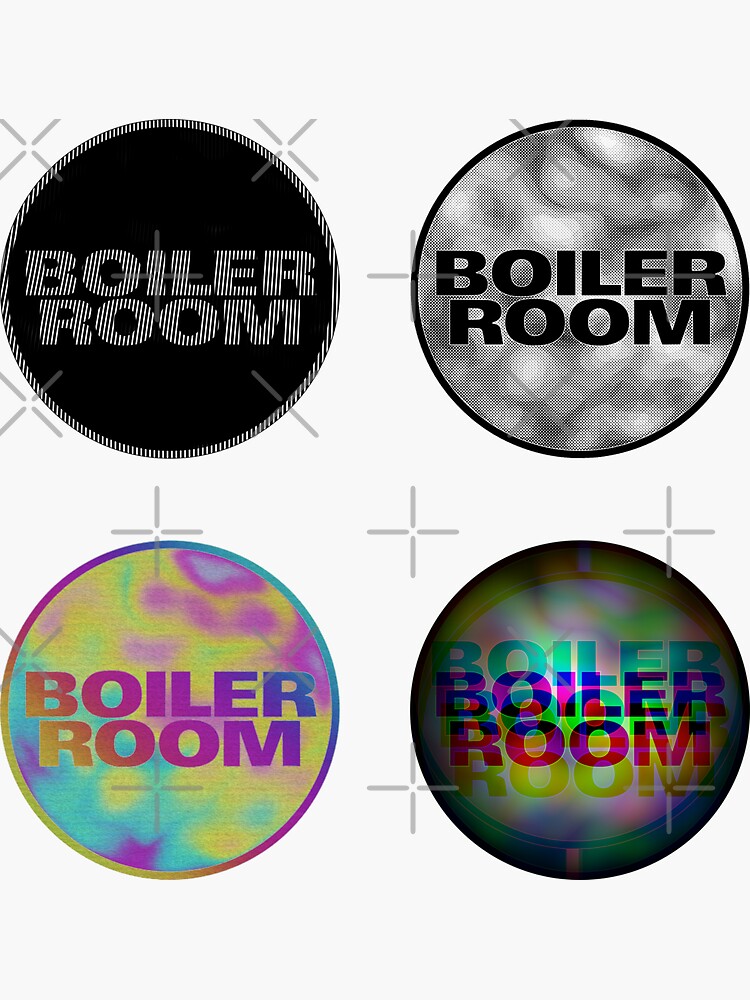 "Boiler Room Set" Sticker for Sale by Sunartly | Redbubble