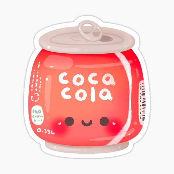 "Cute kawaii soda can" Sticker for Sale by craafty queen | Redbubble