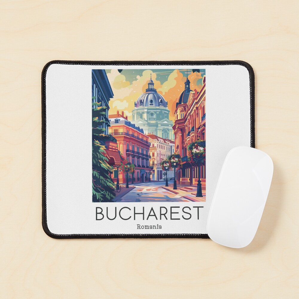 " A Vintage Travel Illustration of Bucharest - Romania " Sticker for ...