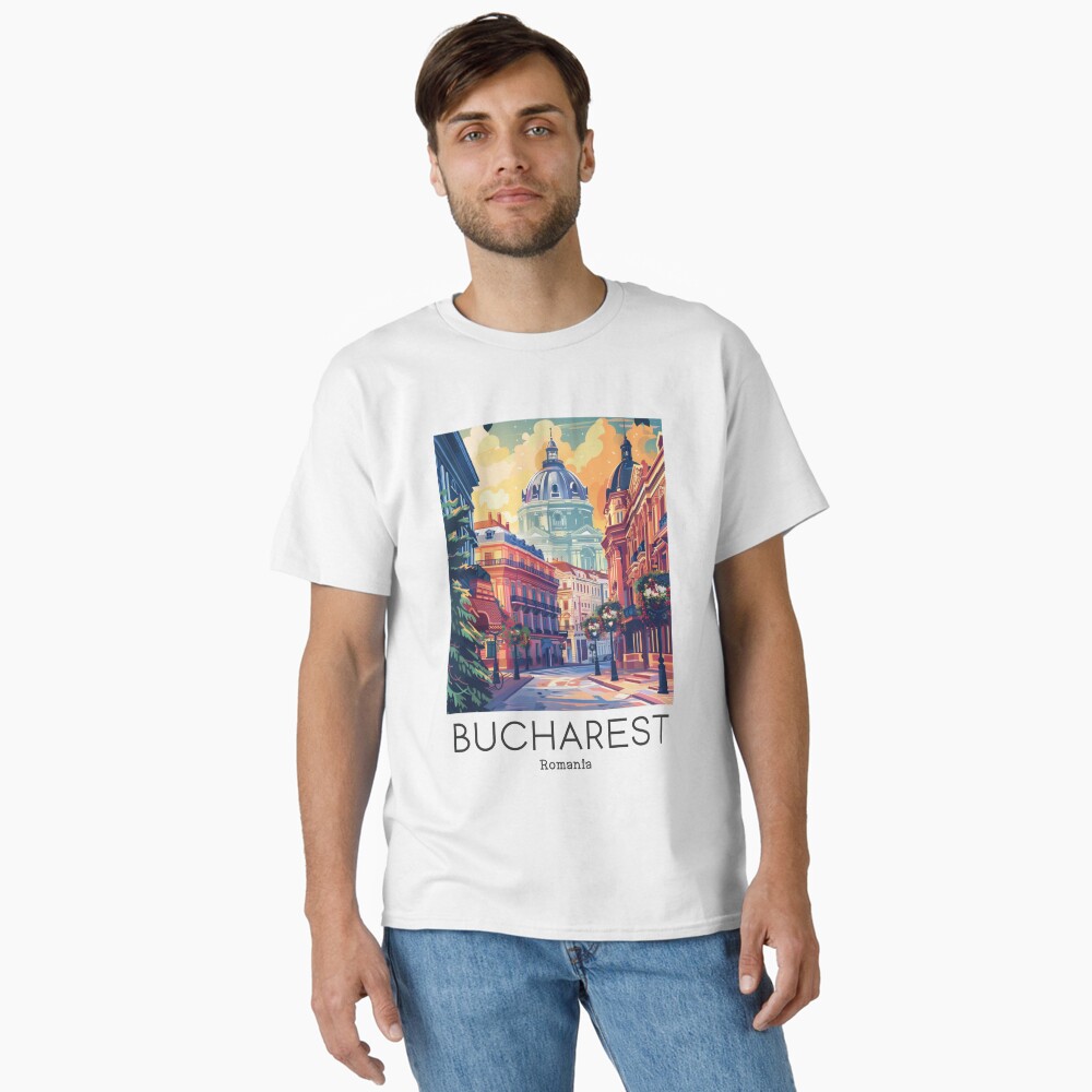 " A Vintage Travel Illustration of Bucharest - Romania " Sticker for ...