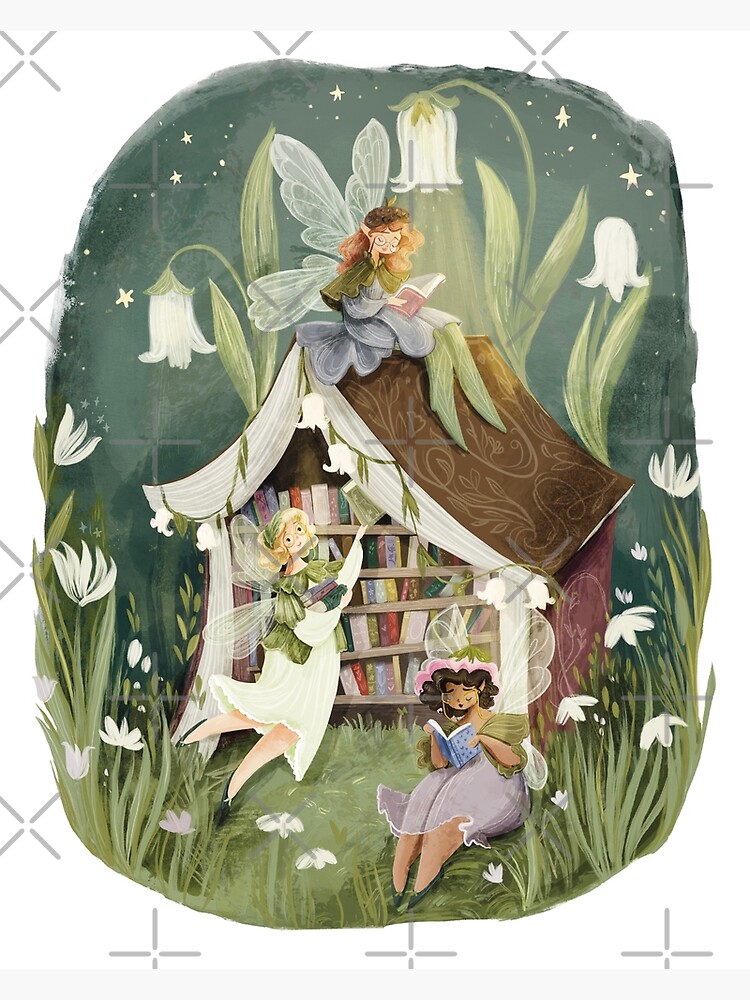 "Fairy Library " Greeting Card for Sale by Artofstephmarie | Redbubble