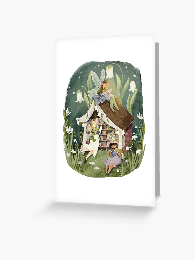 "Fairy Library " Greeting Card for Sale by Artofstephmarie | Redbubble