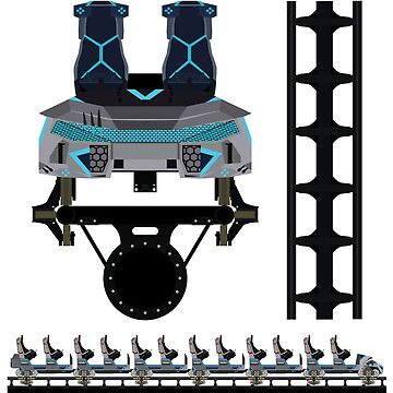 "Velocicoaster Intamin Train Design" Sticker for Sale by CoasterMerch ...