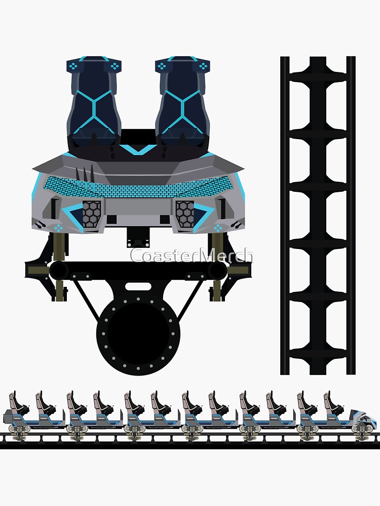 "Velocicoaster Intamin Train Design" Sticker for Sale by CoasterMerch ...