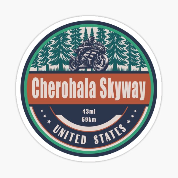 "Cherohala Skyway US Motorcycling Design" Sticker for Sale by ...