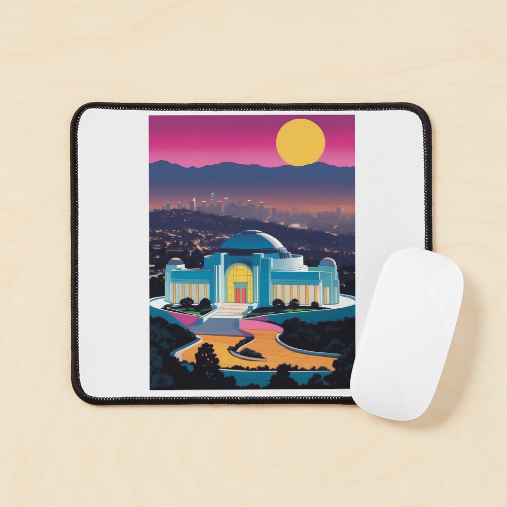 "Griffith Observatory, Los Angeles, California, USA, design in Pop Art ...