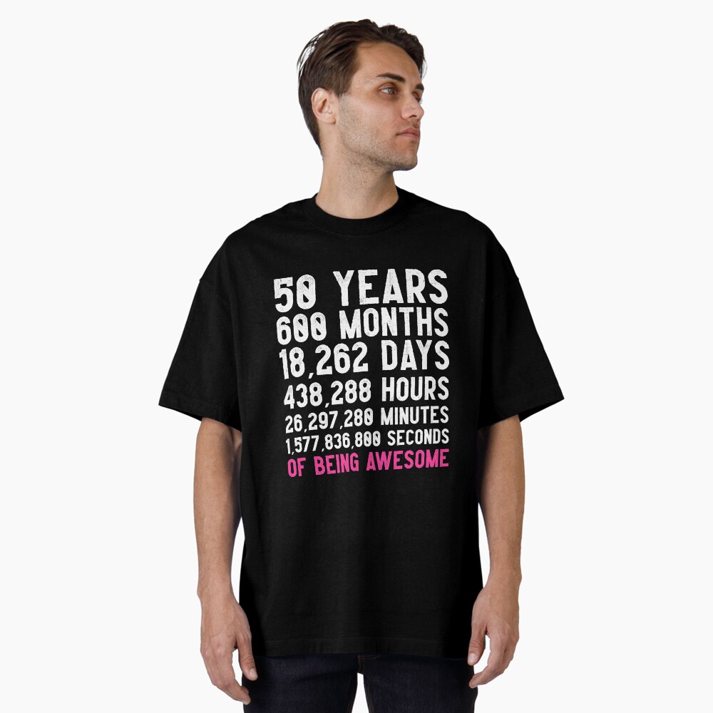 "Women's 50th Birthday Countdown T-Shirt Funny Gift Birthday Gift 50 ...
