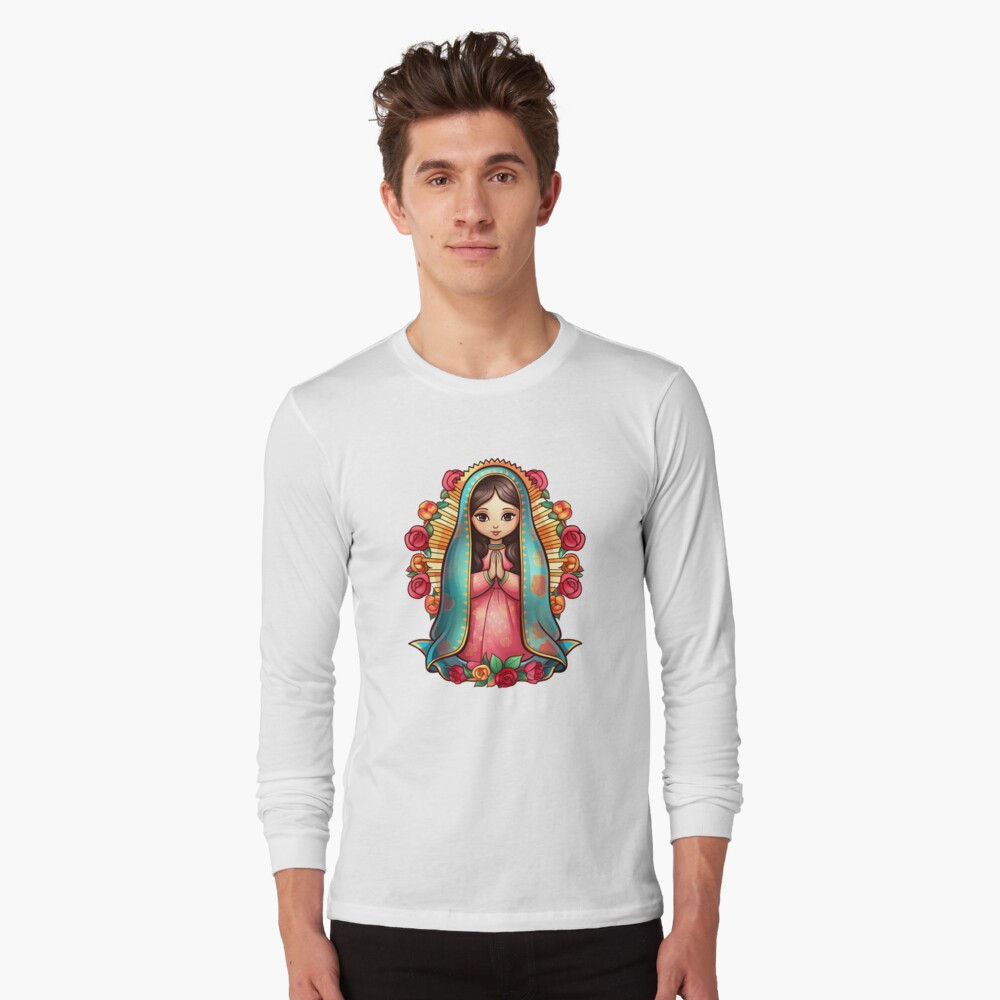 "Virgen De Guadalupe Virgin Mary Cute Cartoon Chibi Virgencita" Sticker ...