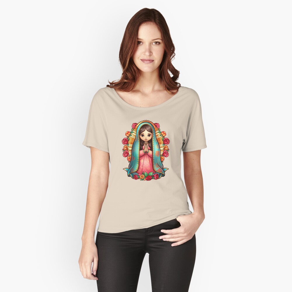 "Virgen De Guadalupe Virgin Mary Cute Cartoon Chibi Virgencita" Sticker ...