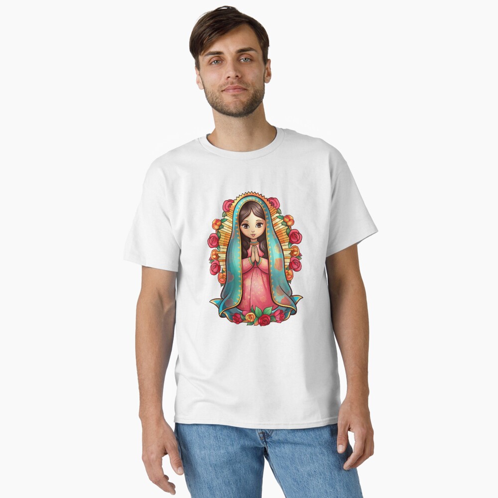 "Virgen De Guadalupe Virgin Mary Cute Cartoon Chibi Virgencita" Sticker ...