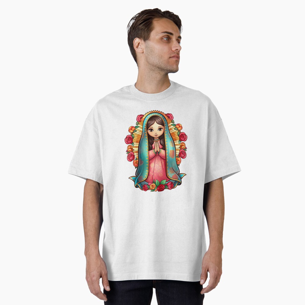 "Virgen De Guadalupe Virgin Mary Cute Cartoon Chibi Virgencita" Sticker ...