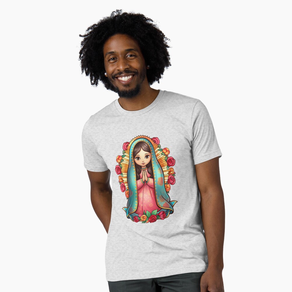 "Virgen De Guadalupe Virgin Mary Cute Cartoon Chibi Virgencita" Sticker ...