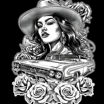 "Chicano Lowrider Girl Mexican Chicana Latina Chola" Sticker for Sale ...