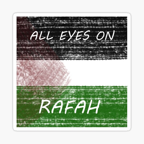 "All Eyes On Rafah" Sticker for Sale by Brandi Martin | Redbubble