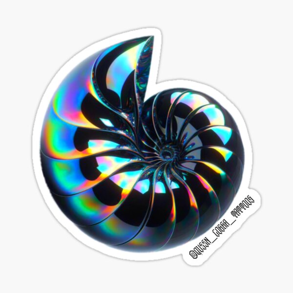 "Holographic Nautilus " Sticker for Sale by Fiercewolf96 | Redbubble
