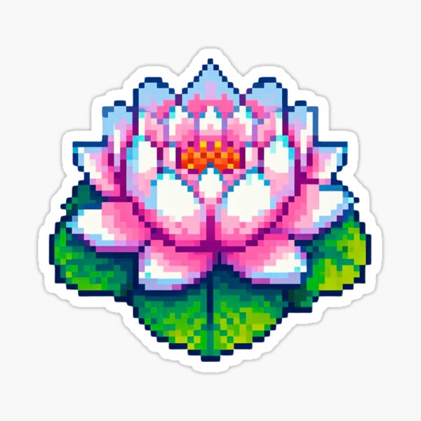 "Flower Water Lily Pixel Art Cute Nature" Sticker by sergiochungo ...