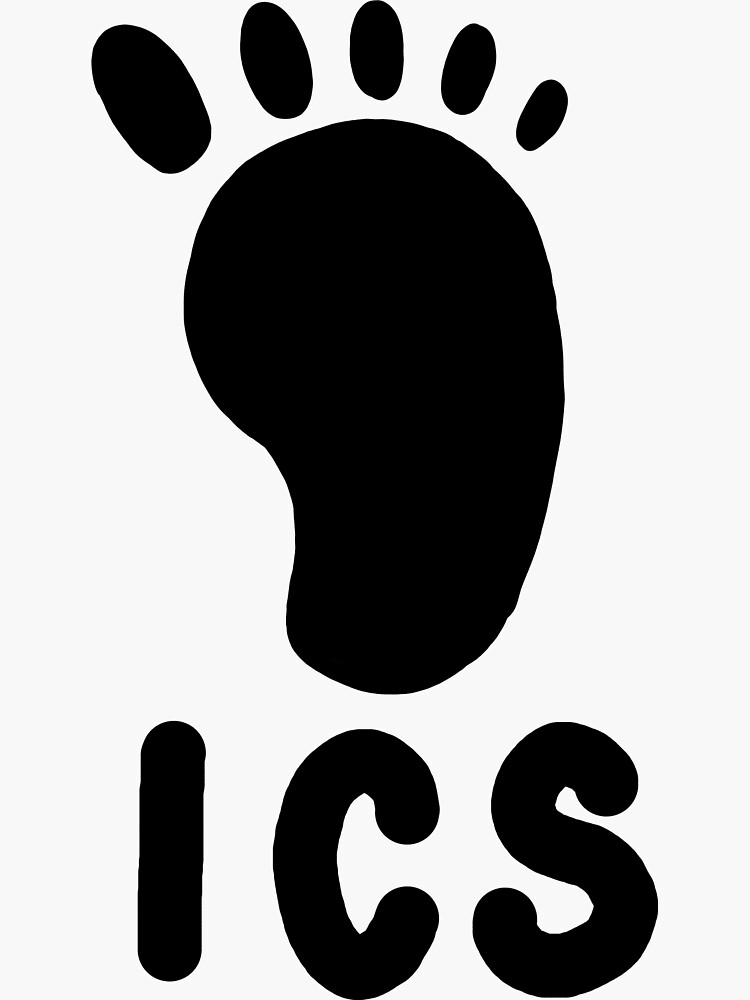"ics logo" Sticker for Sale by CrabbyTee | Redbubble