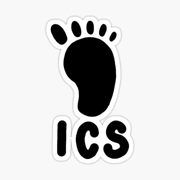 "ics logo" Sticker for Sale by CrabbyTee | Redbubble