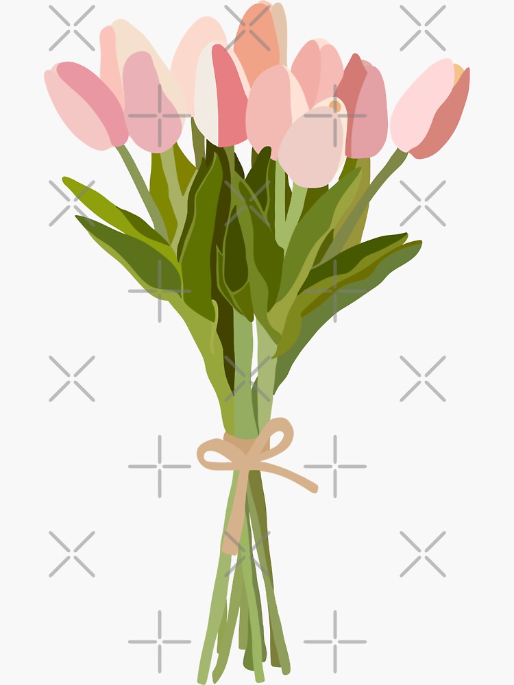 "Pink Tulips" Sticker for Sale by KaylaBT4020 | Redbubble