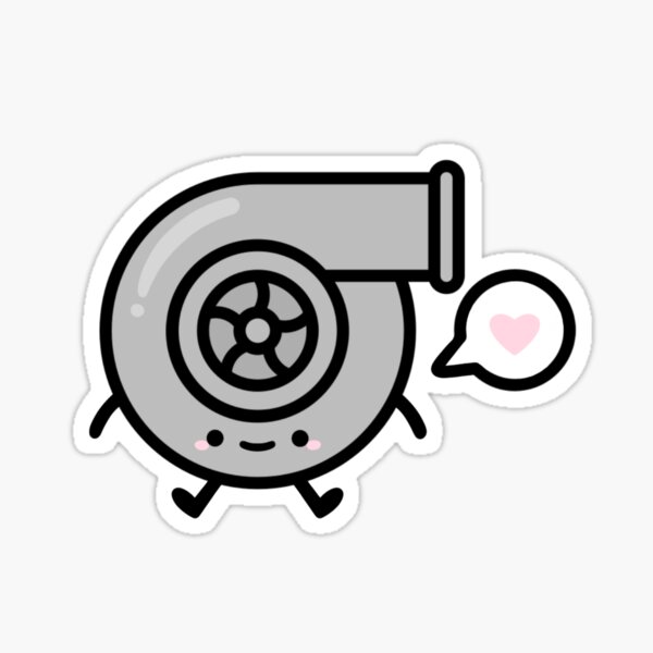 "Kawaii Cute Turbo" Sticker for Sale by autoberry | Redbubble