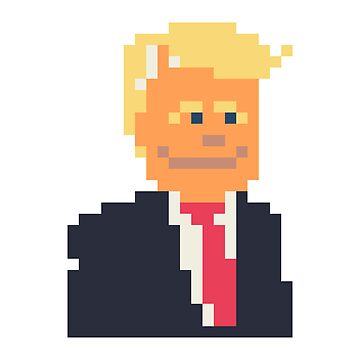 "Donald Trump Pixel Art" Sticker for Sale by kingroy | Redbubble