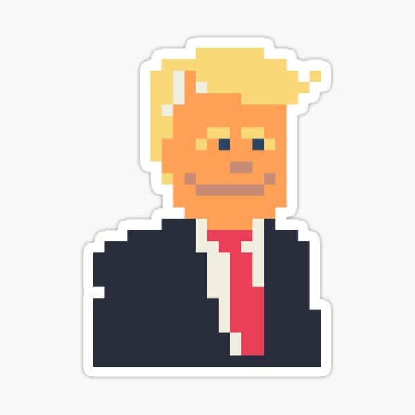"Donald Trump Pixel Art" Sticker for Sale by kingroy | Redbubble