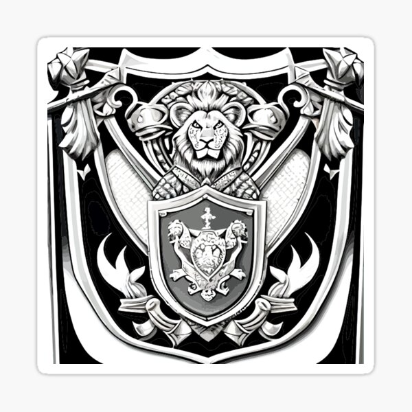 "The Monarch's Legacy: Crest of Valor and Virtue" Sticker for Sale by ...