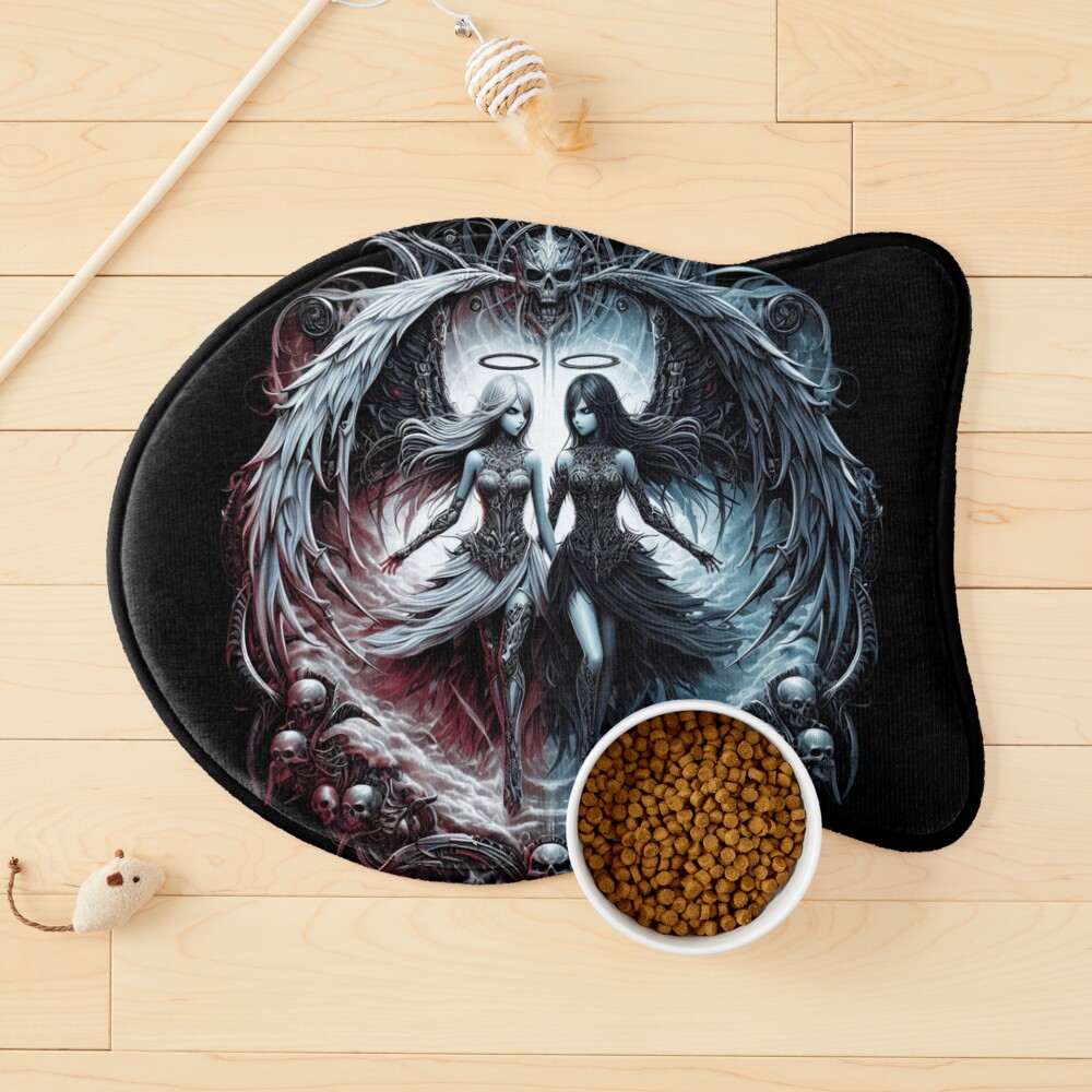 "Light & Dark Angel girls" Sticker for Sale by GhostMachine13 | Redbubble