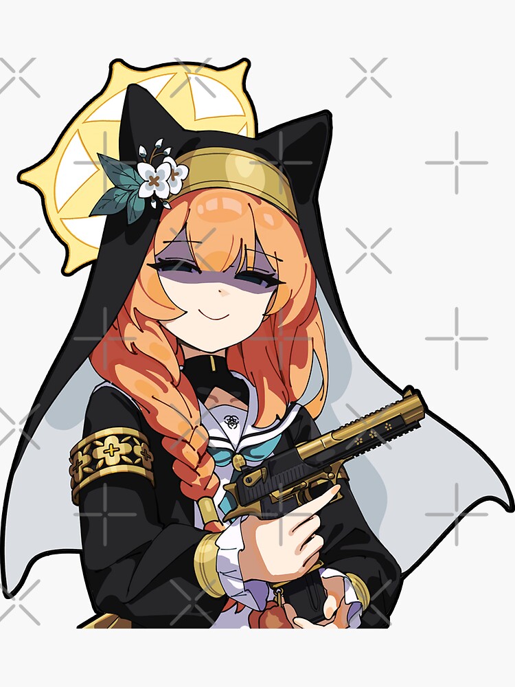 "Blue archive meme Iochi Mari meme Blue archive sticker waifu" Sticker ...