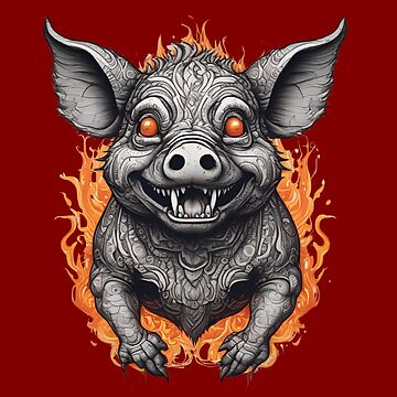 "Demon Pig" Sticker for Sale by pUNKnown | Redbubble