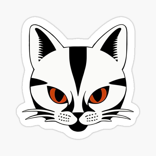"Angry cat" Sticker for Sale by Hedon77 | Redbubble