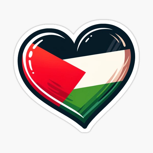 "Love Palestine" Sticker for Sale by yoursecondwife | Redbubble