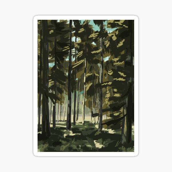 "Dark forest shade" Sticker for Sale by Liz-S-Art | Redbubble