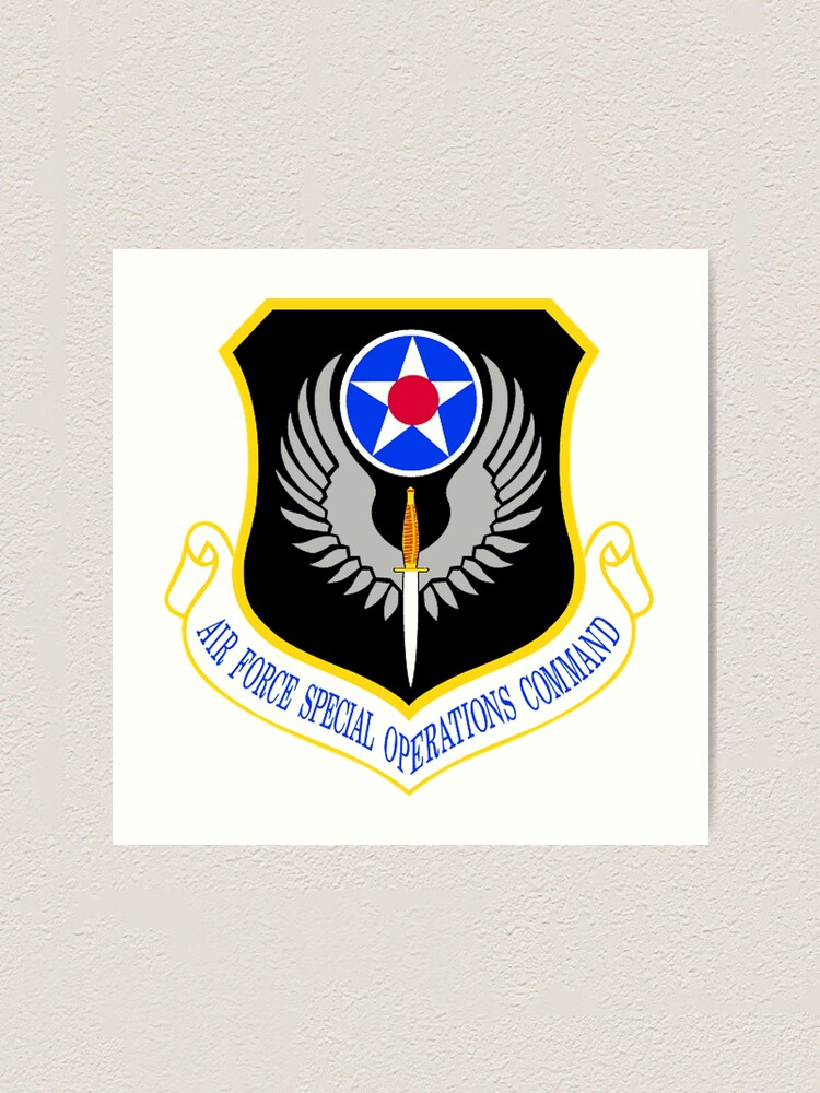 "Air Force Special Operations Command (AFSOC) Crest" Art Print by ...