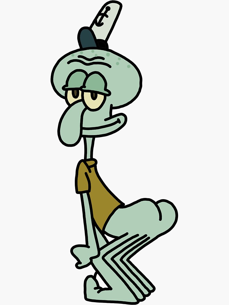"Squidward sticker" Sticker by larosejaune05 | Redbubble