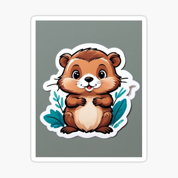 "Cute Baby Beaver" Sticker for Sale by Theartic | Redbubble