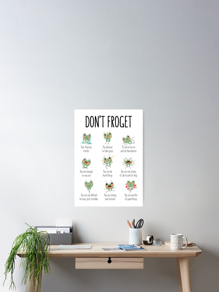 "Don't Froget Mental Health Affirmations Therapy Gift Positive Words " Poster for Sale by ...