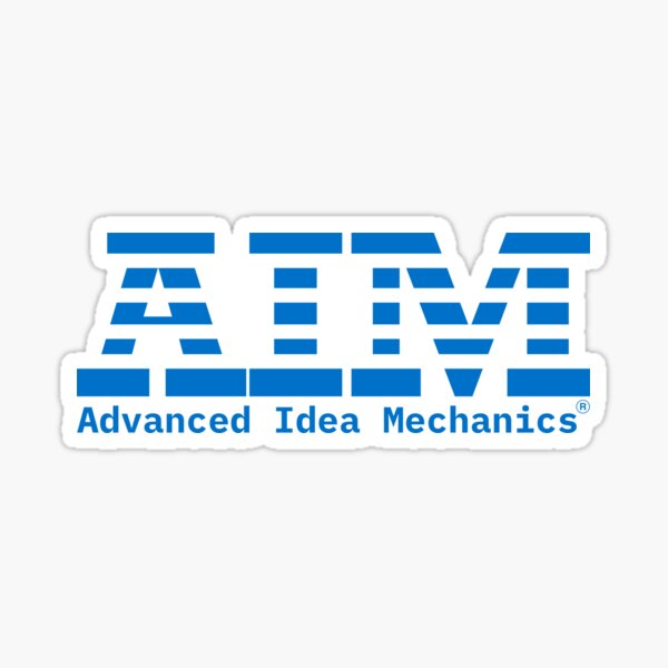 "AIM (Advanced Idea Mechanics) IBM Mock Logo - Marvel" Sticker for Sale ...