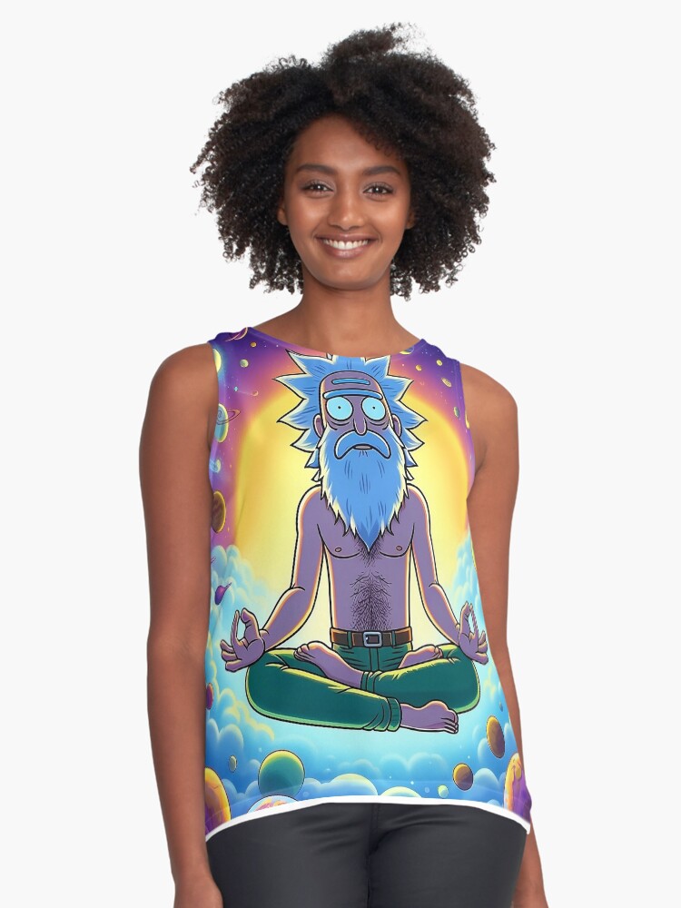 "Meditating Rick Sanchez " Sticker for Sale by Uraharashoten | Redbubble