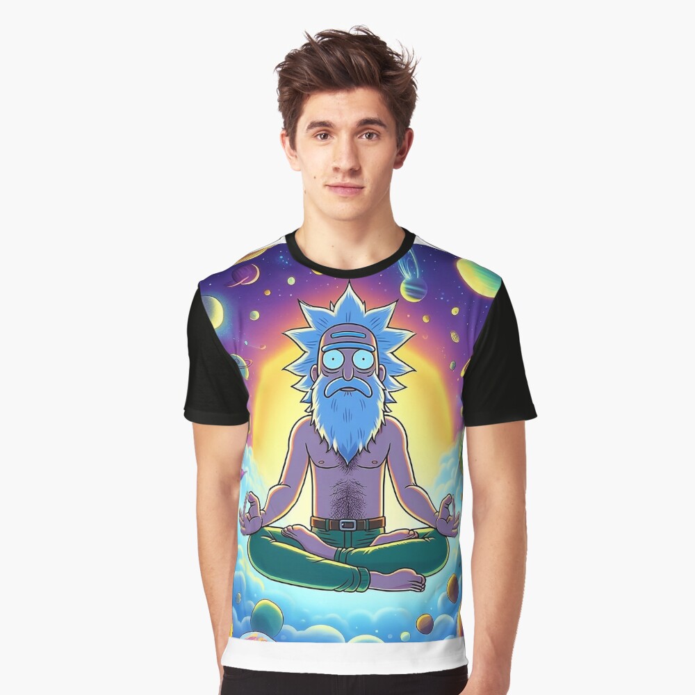 "Meditating Rick Sanchez " Sticker for Sale by Uraharashoten | Redbubble