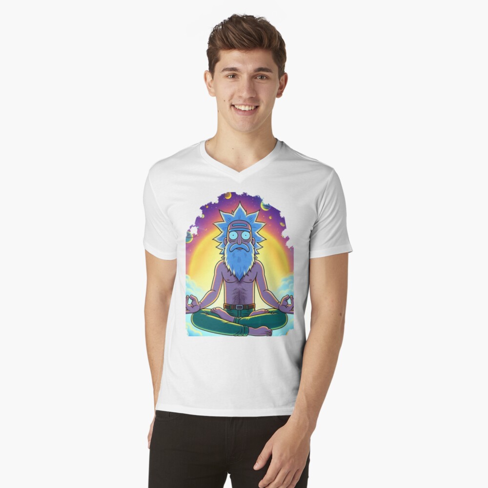 "Meditating Rick Sanchez " Sticker for Sale by Uraharashoten | Redbubble