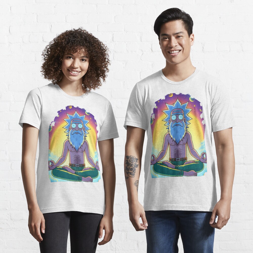 "Meditating Rick Sanchez " Sticker for Sale by Uraharashoten | Redbubble