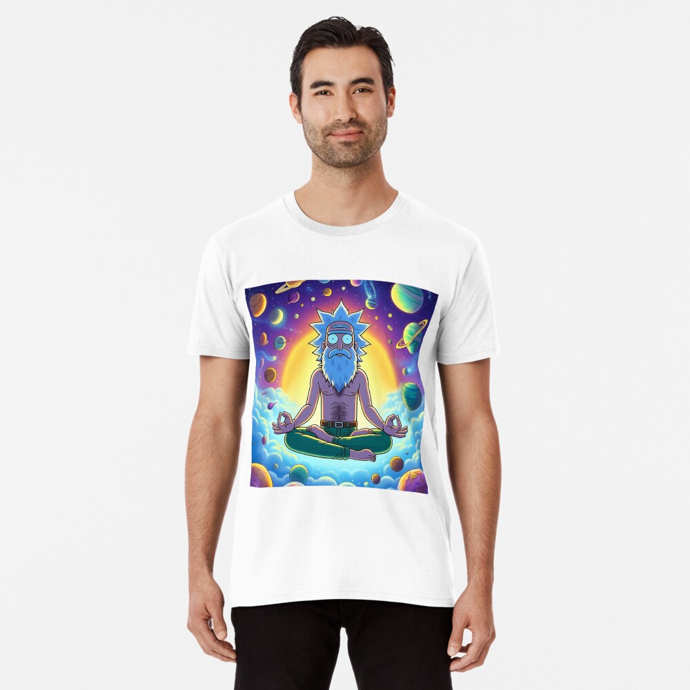 "Meditating Rick Sanchez " Sticker for Sale by Uraharashoten | Redbubble