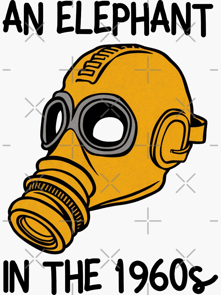 "Soviet Gas Mask called Elephant in Cartoon Style" Sticker for Sale by ...