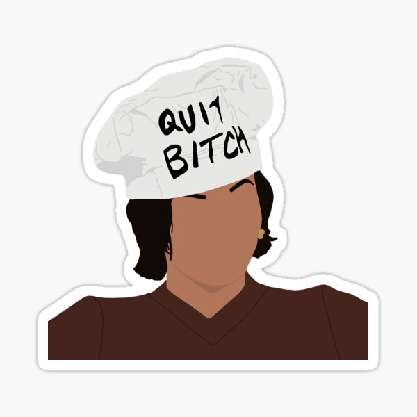 "Monica Quit Bitch Hat" Sticker for Sale by tobeadored | Redbubble