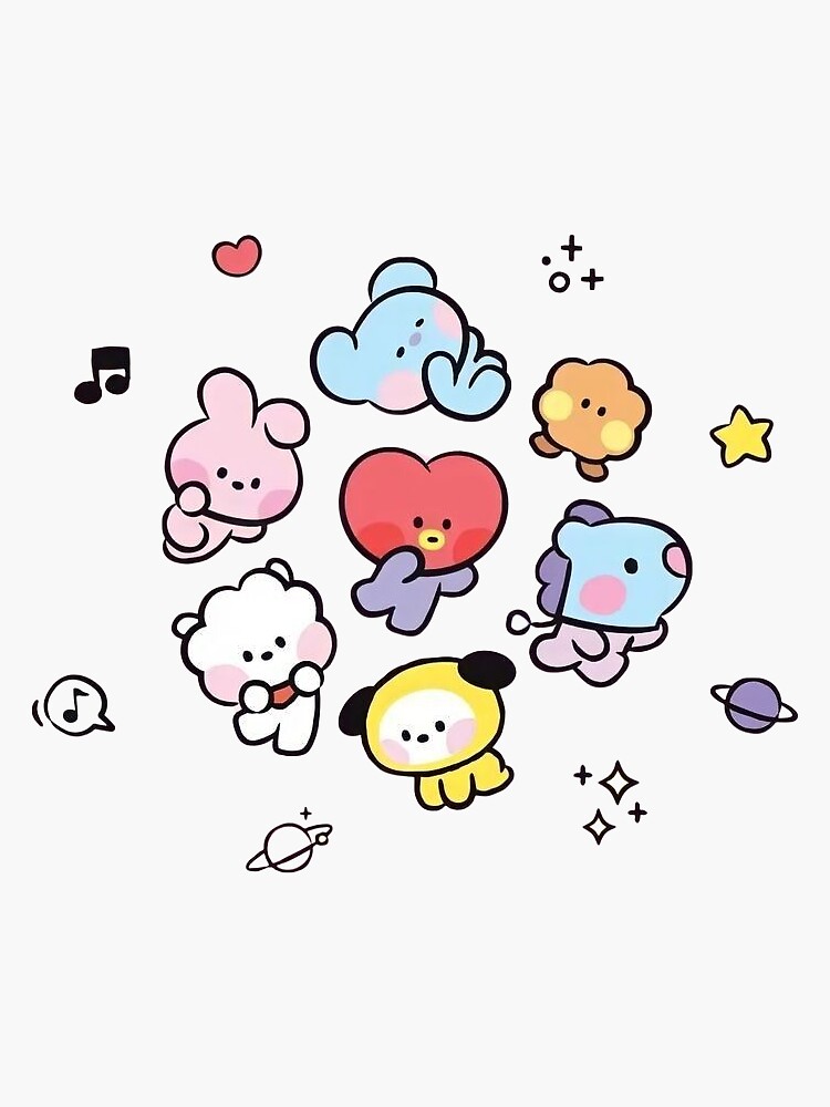 "BT21 cute characters " Sticker for Sale by ARMYforARMY | Redbubble